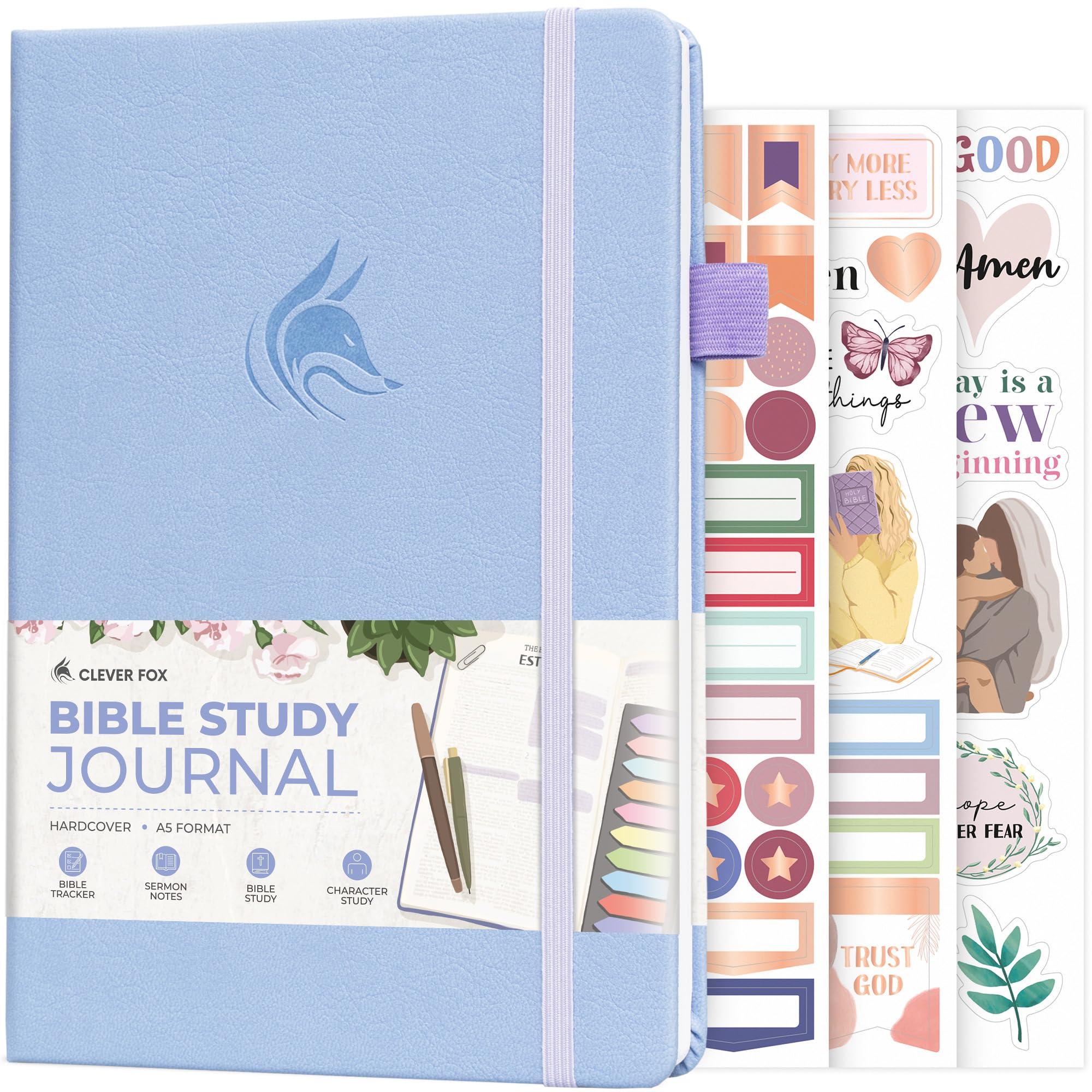 Snapklik.com : Clever Fox Bible Study Journal Church Notes Notebook ...