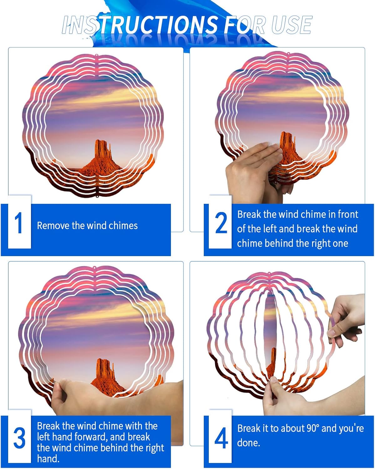 Wind Spinners for Yard and Garden Desert Dreamy Sunset Sundown Sky ...