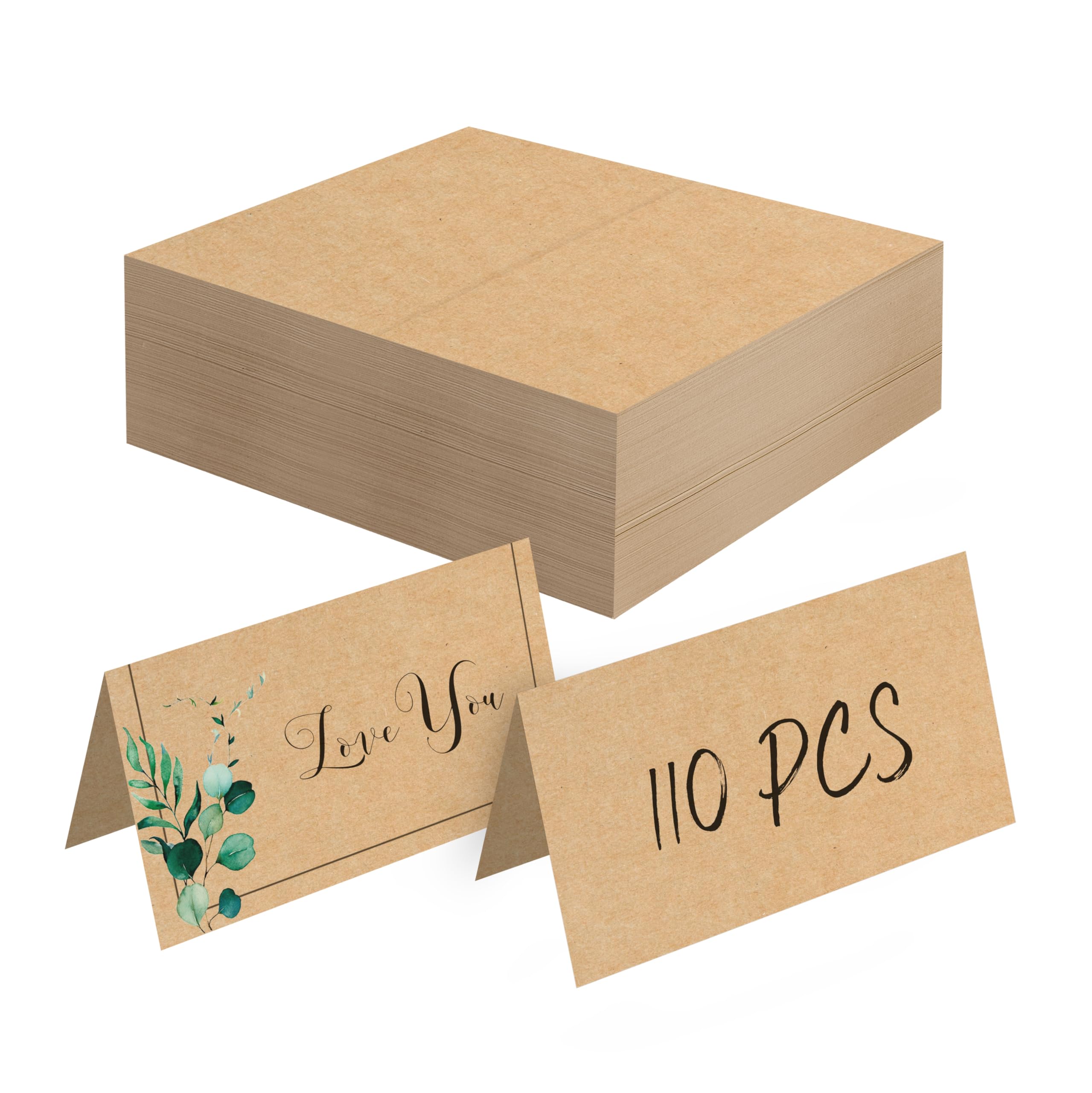 Amazon.com : 110 PCS Kraft Place Cards, Small Blank Tent Cards Delicate ...