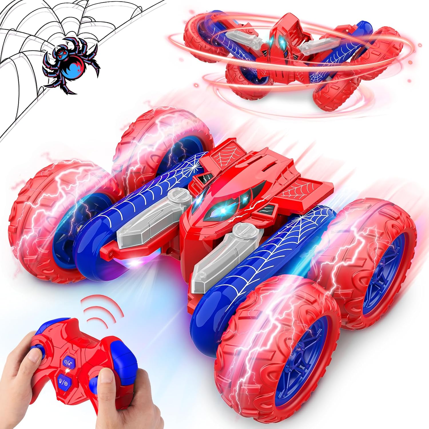 Amazon.com: Spider Remote Control Car Toys: Double Sided RC Cars ...