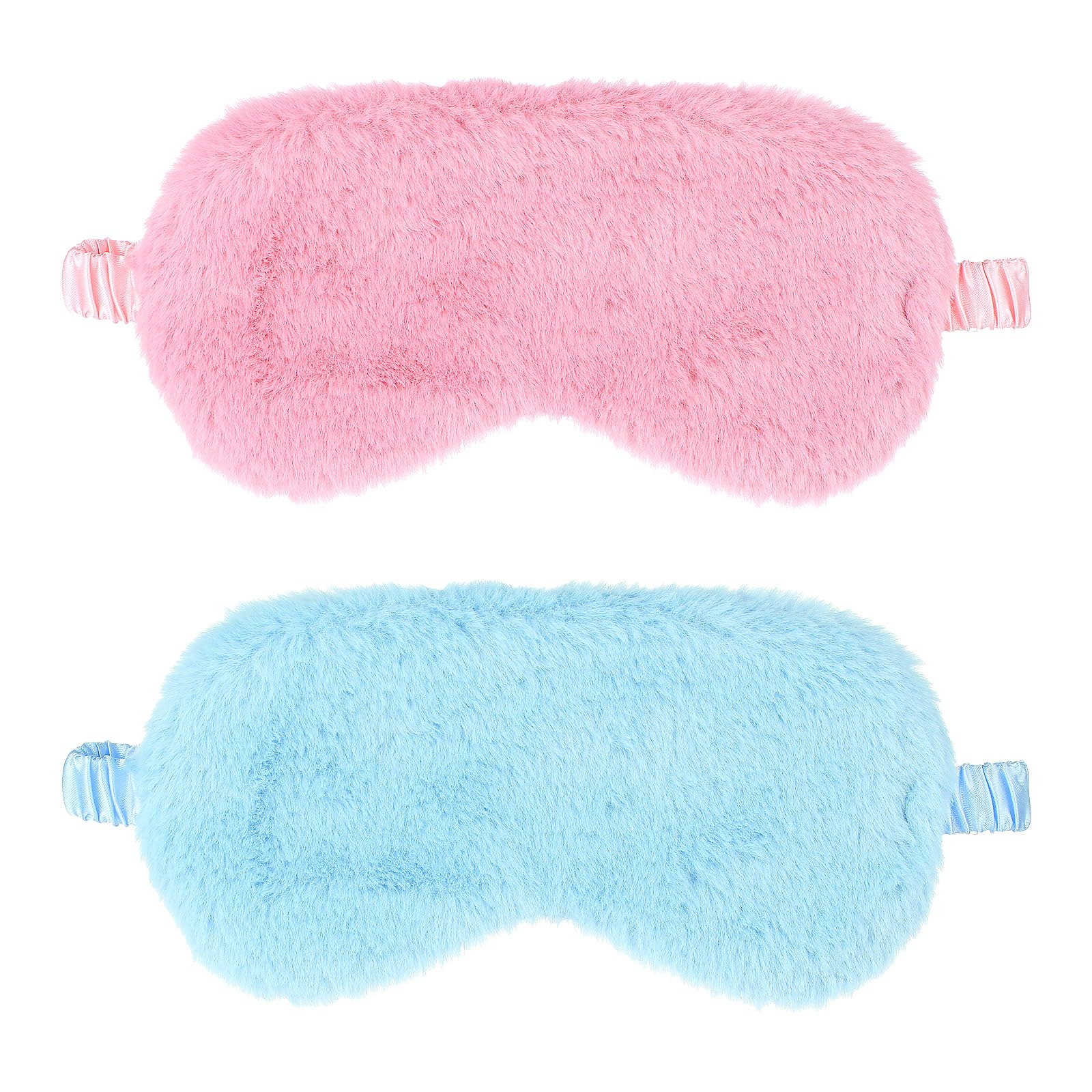 Amazon.com: 2 Pcs Plush Eye Mask Soft Sleeping Blindfold Eye Cover ...