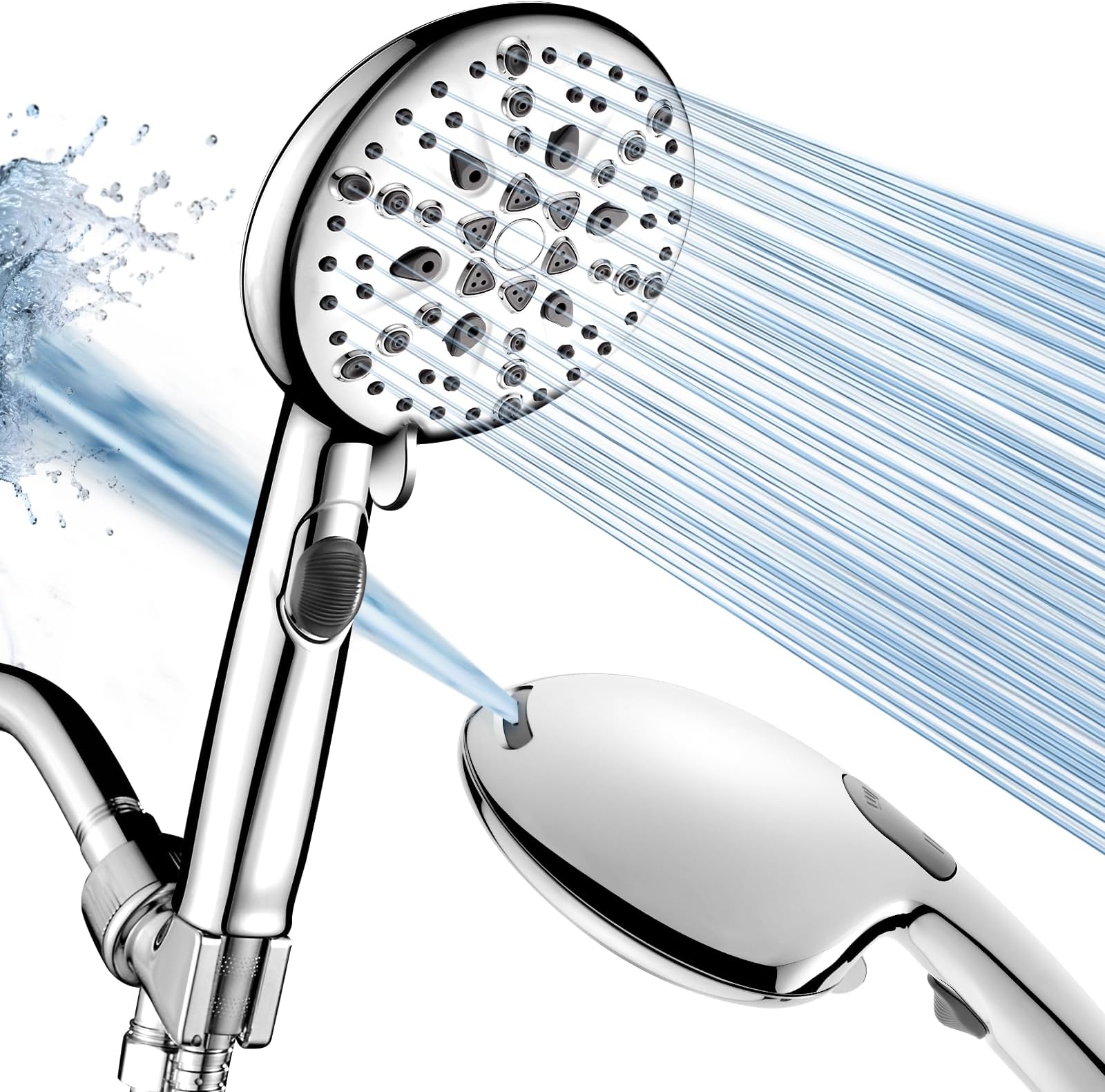 Detachable Handheld Shower Head with Hose - High pressure 5 Functions ...