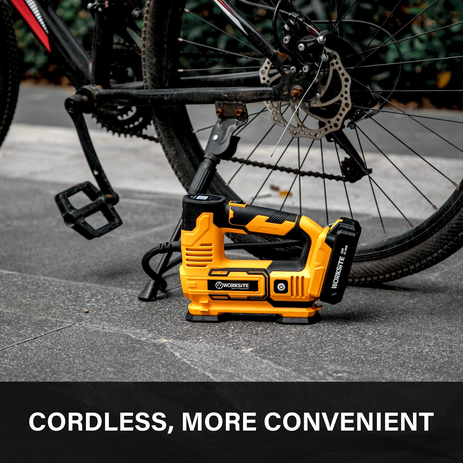 Snapklik.com : WORKSITE Tire Inflator Portable Air Compressor, 150 PSI