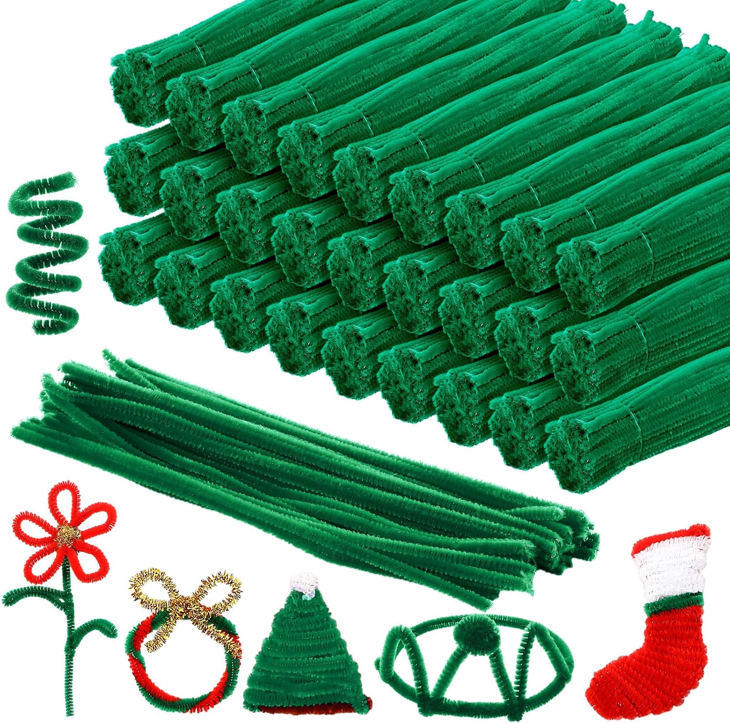 Amazon.com: Newwiee 1000 Pcs Pipe Cleaners Bulk Chenille Stems Fuzzy ...