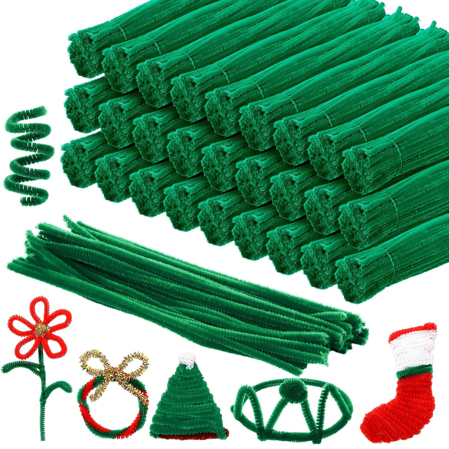 Amazon.com: Newwiee 1000 Pcs Pipe Cleaners Bulk Chenille Stems Fuzzy ...