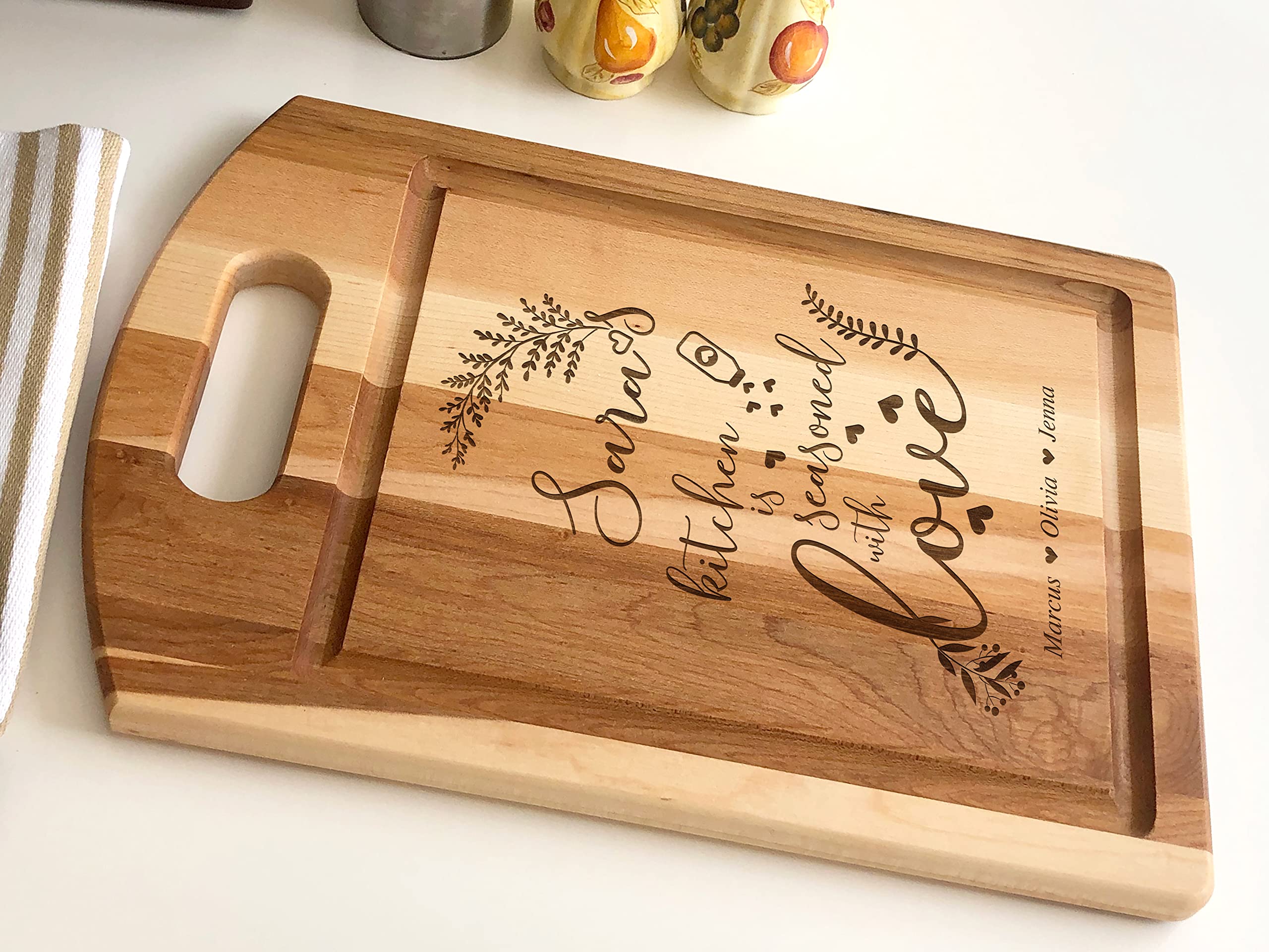 Amazon.com: FineMark Laser Engraved Cutting Boards (Design-001, Kitchen ...