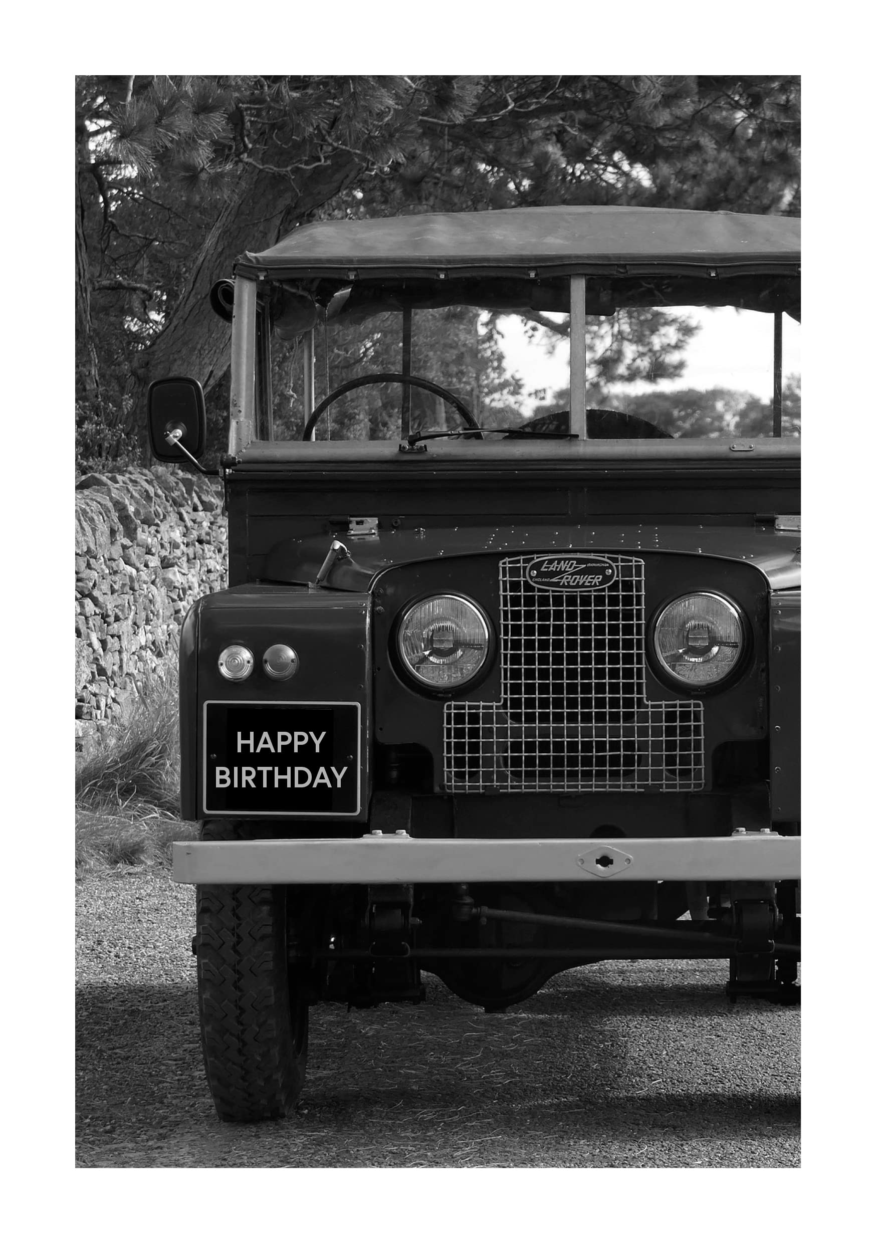 Happy Birthday Vintage Land Rover Card 125mm x 178mm Including Envelope ...