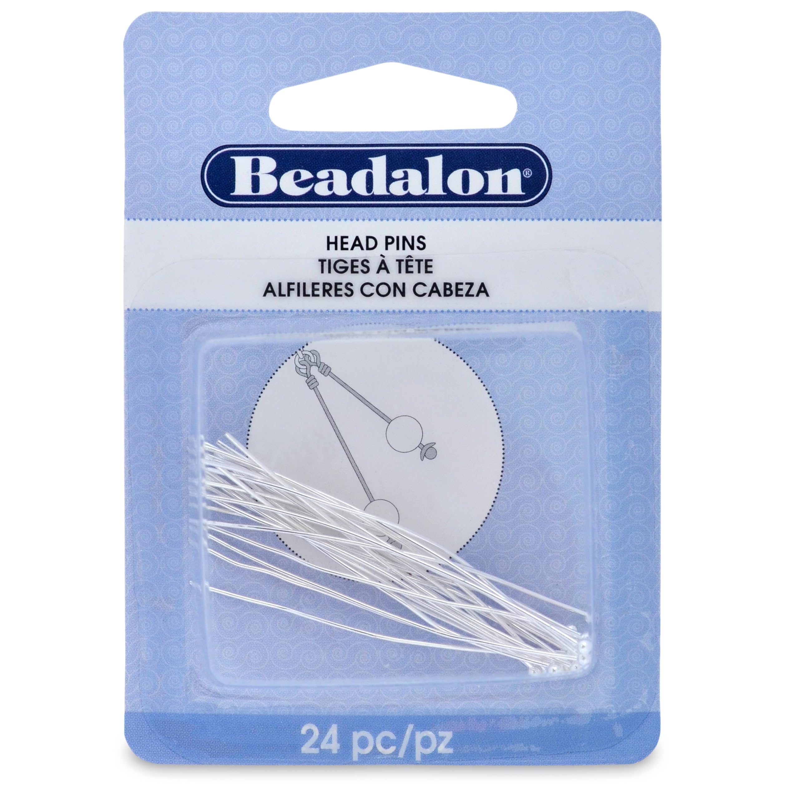 Amazon.com: Artistic Wire Beadalon Ball Pin Medium Head Pin 50mm Nickel ...