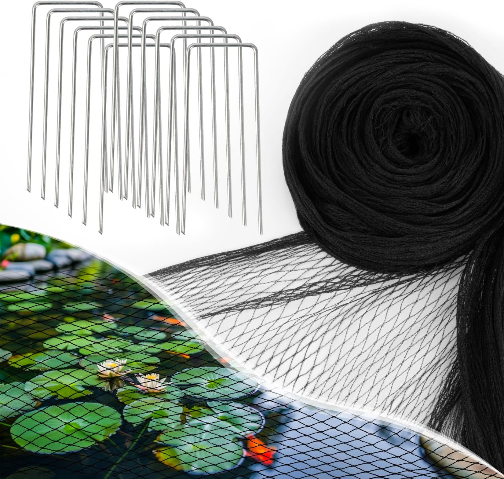 Amazon.com : MAQIHAN Pond Net - 7 X 10 ft Pond Netting for Koi Ponds ...