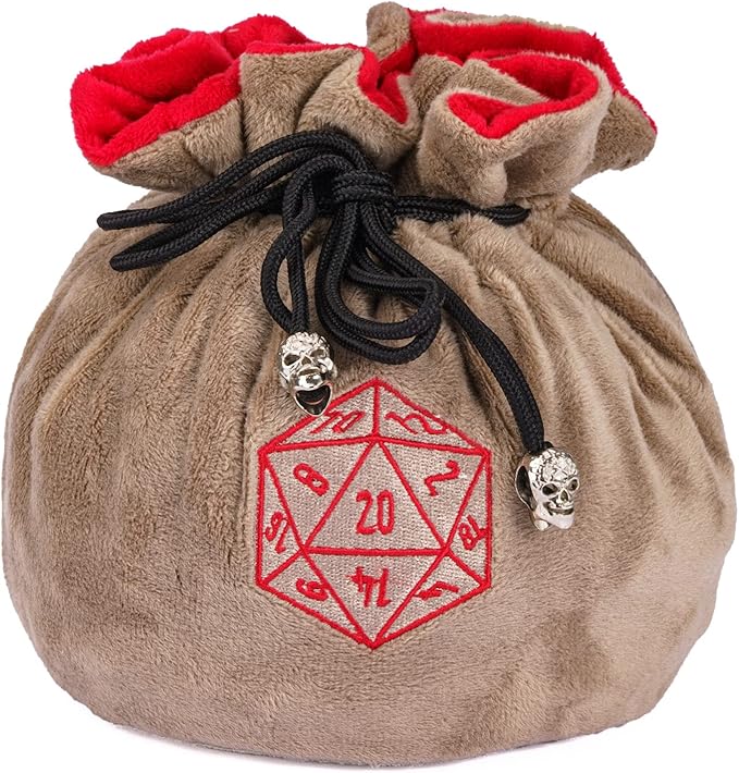 Amazon.com: KSNDie Large Dice Bags D&D with Pockets Khaki Storage Bag ...