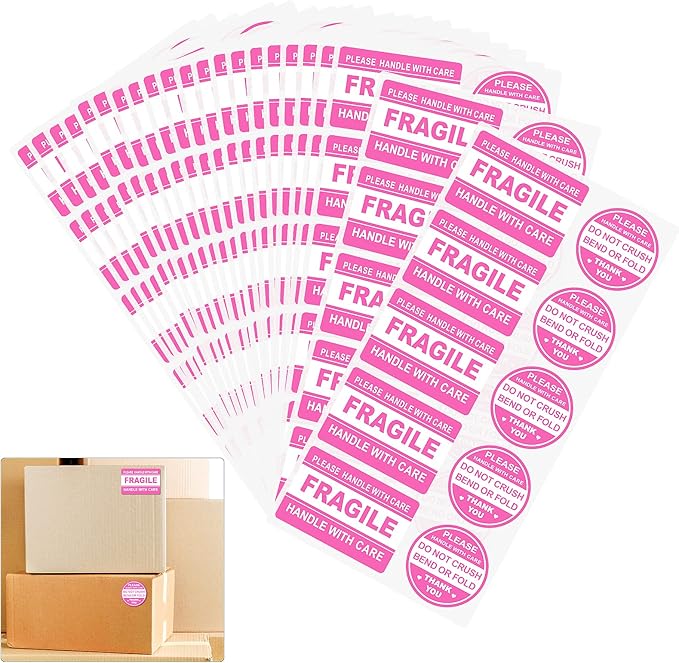 Amazon.com: 600 PCS Fragile Stickers for Shipping Do Not Trample or ...