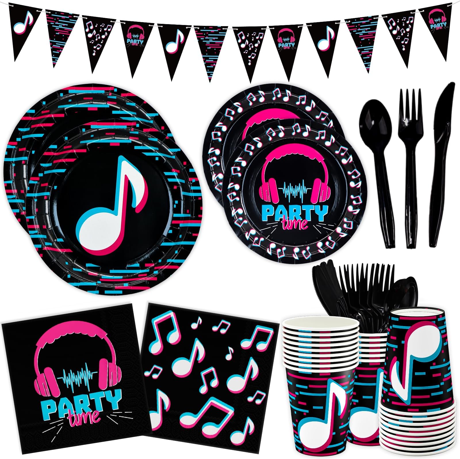 Amazon.com: Music Birthday Party Supplies - Music Note Party Decoration ...