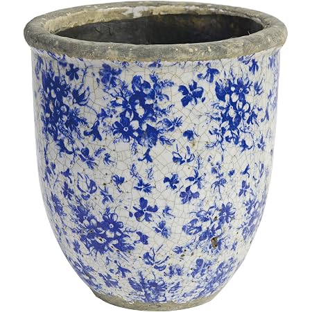 Amazon.com: Ivyline Monza D13 cm – Vintage Flower Pot, Blue – One Size ...