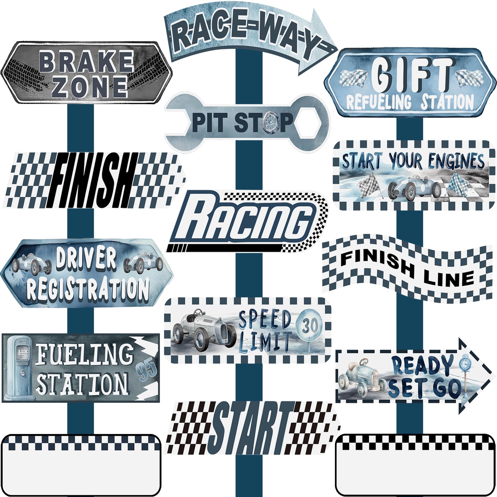 Amazon.com: 30 Pieces Race Car Party Decoration - Racing Party ...