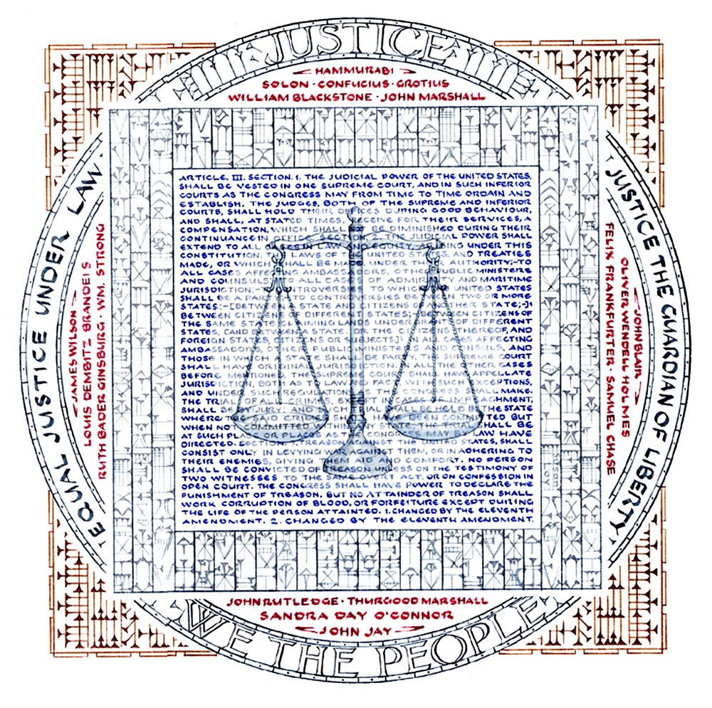Literary Calligraphy Article 3: Justice Art Print by Susan Loy : Amazon ...