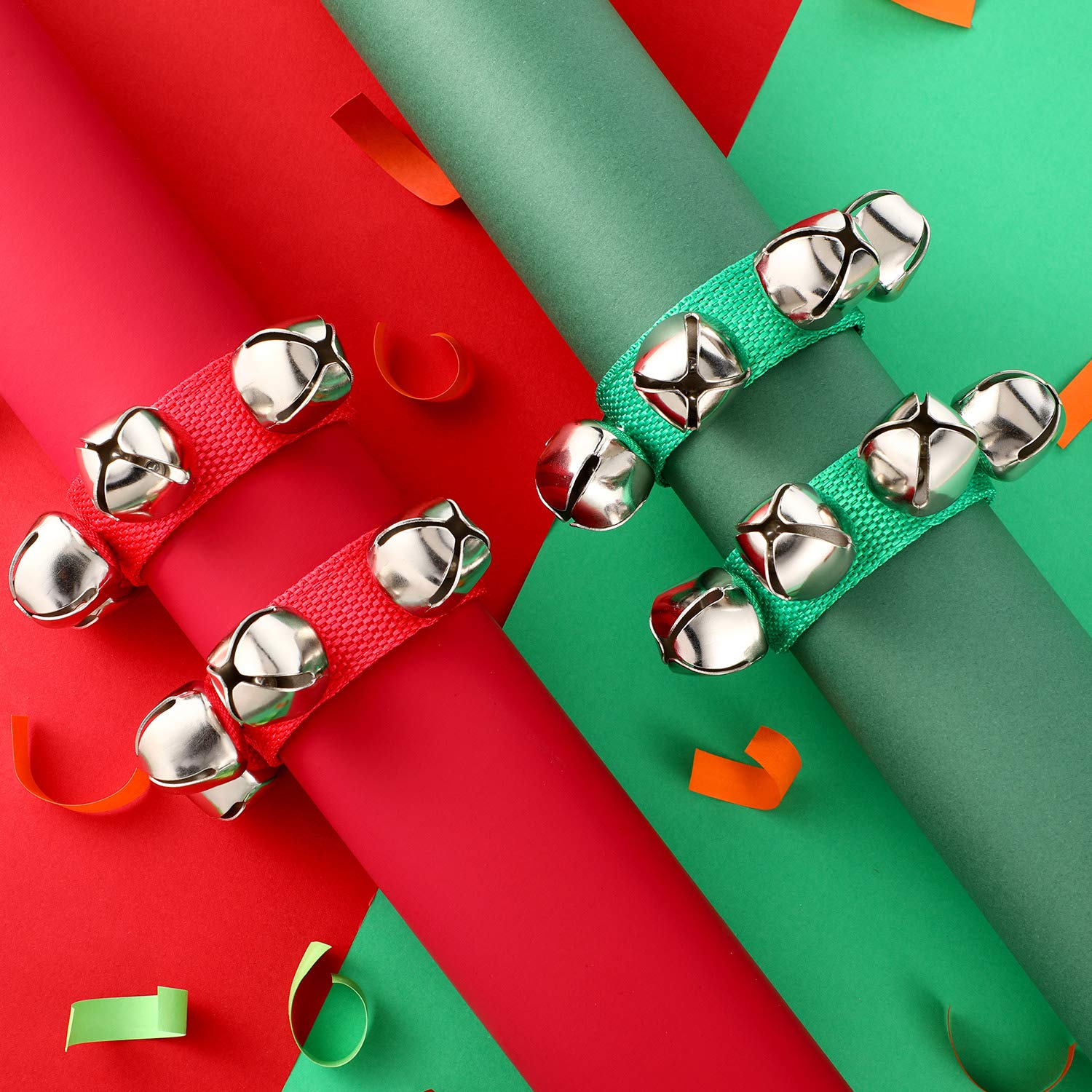 Snapklik.com : 6 Pieces Christmas Band Wrist Bells Bracelets Musical ...