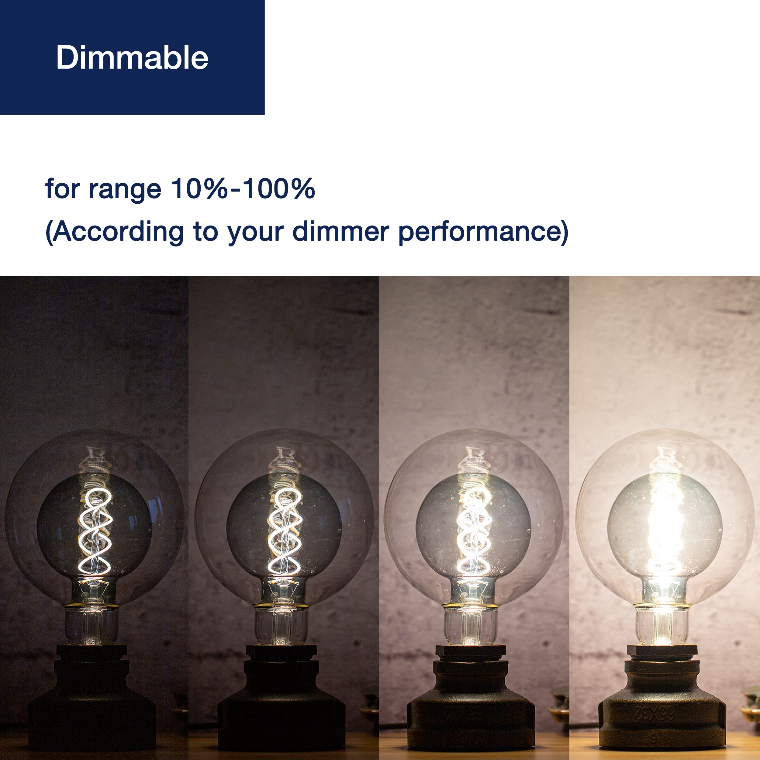 Snapklik.com : FLSNT G125 Vintage Dimmable Globe LED Edison Bulbs ...