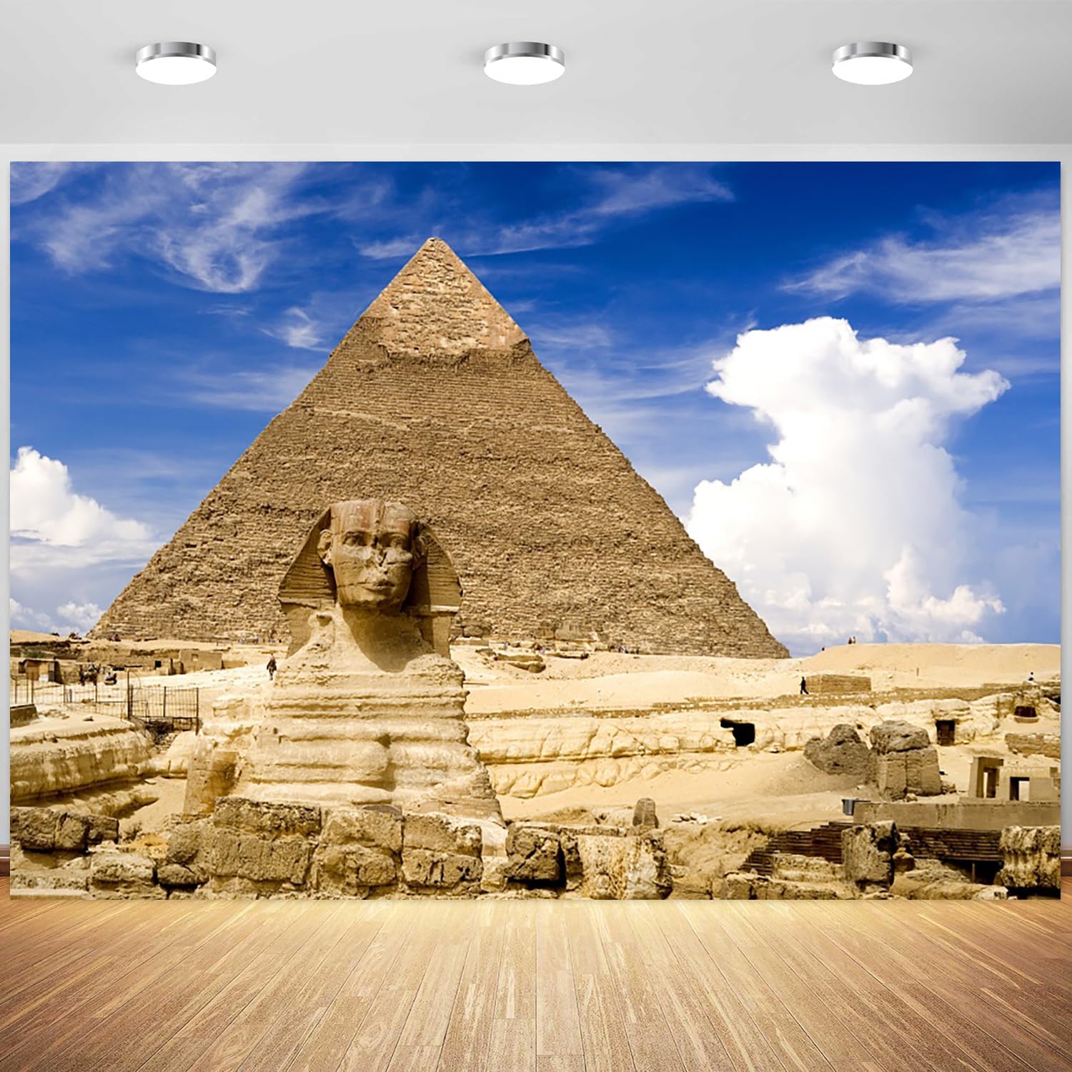 Amazon.com : 5x3ft Egypt Backdrop Egyptian Pyramid Sphinx Scenery ...