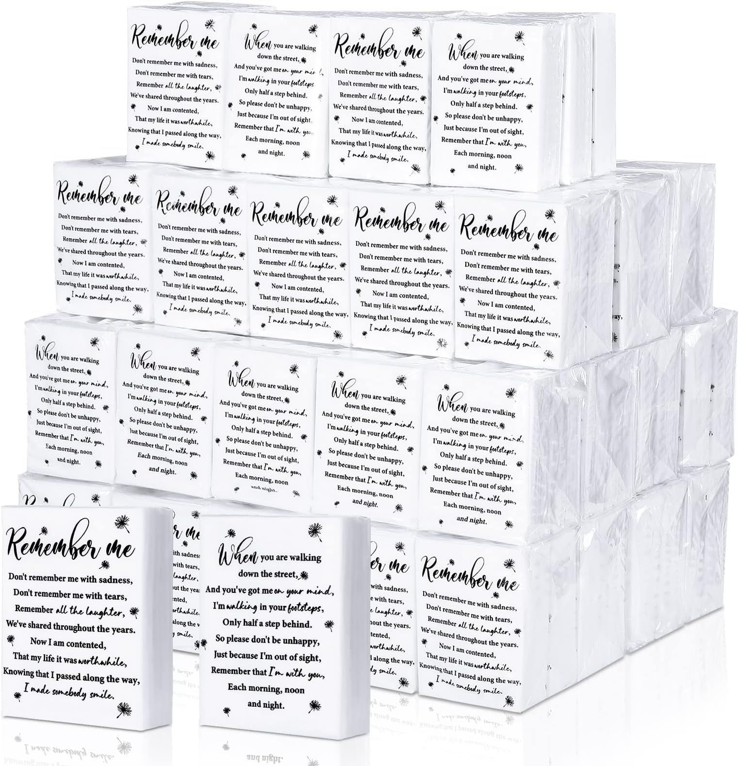 Amazon.com: Sparkle and Bash 60 Pack Funeral Favors Facial Tissues for ...