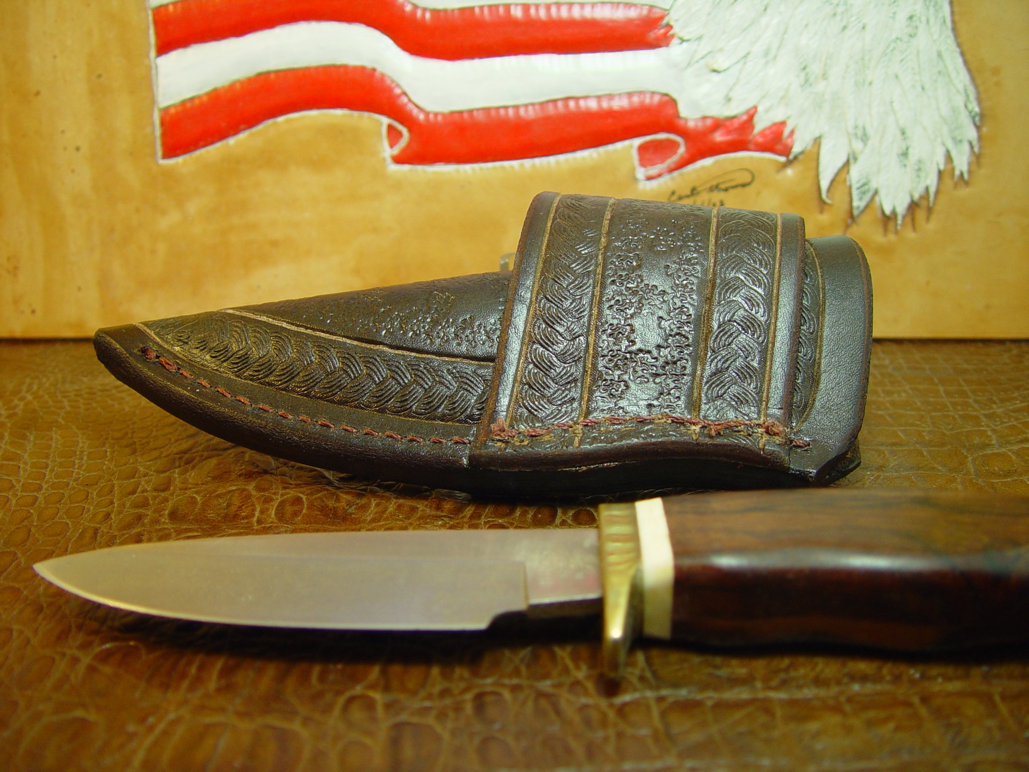 Buy New Buck Vanguard Cross Draw Knife Sheath. Made of 10 Oz Water ...