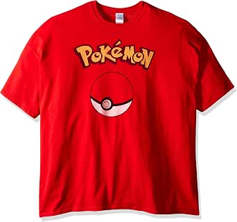 Amazon.com: Pokemon Men's Pokeball T-Shirt, Red, 4X-Large : Clothing ...