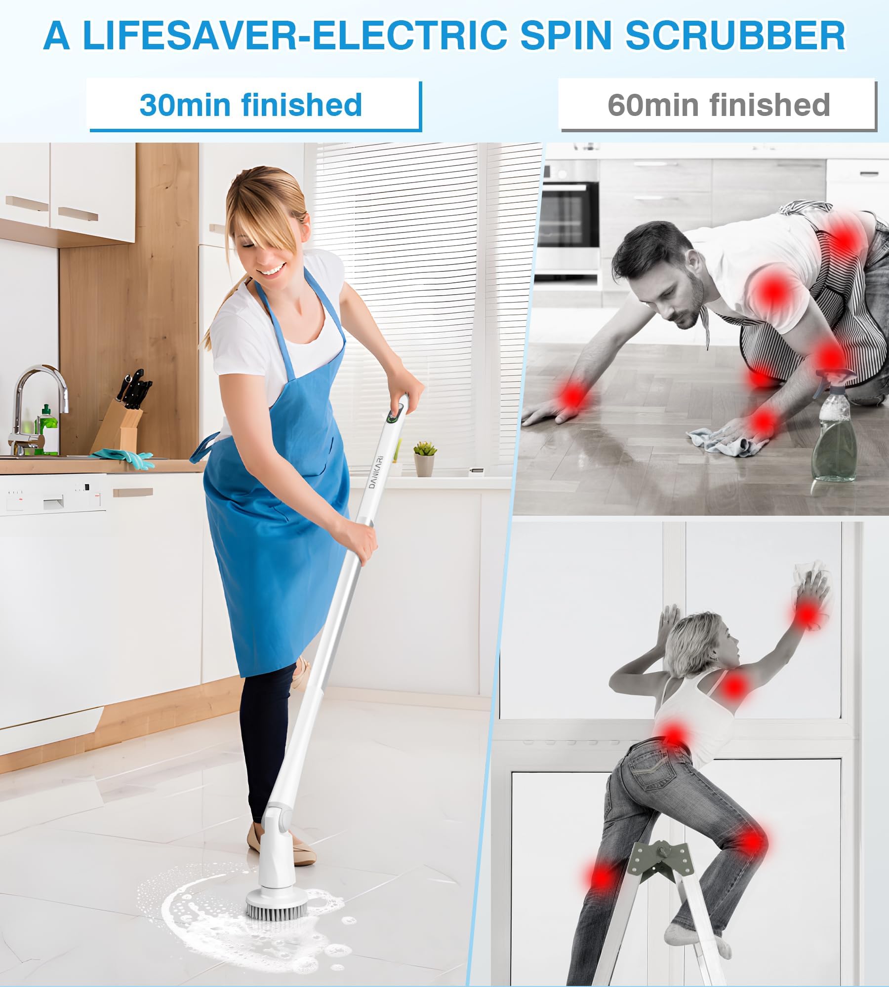 Snapklik.com : Electric Spin Scrubber, Cleaning Brush