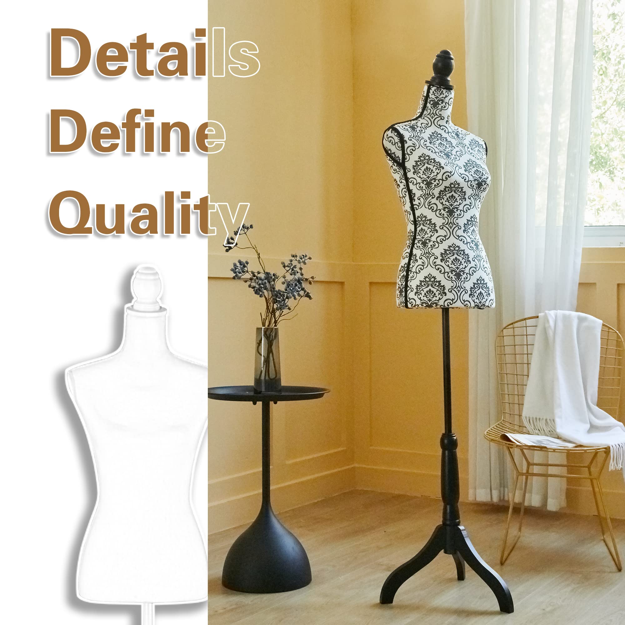 HOMBOUR Female Mannequin Torso Dress Form, Sewing Mannequin Body ...