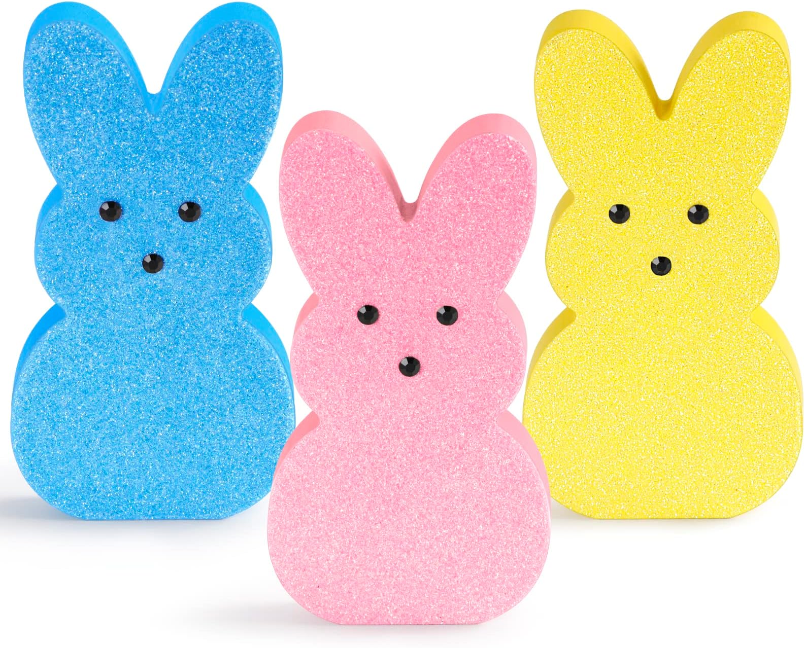 Amazon.com: Roowest 5 Pieces Easter Bunny Decorations Easter Wooden ...