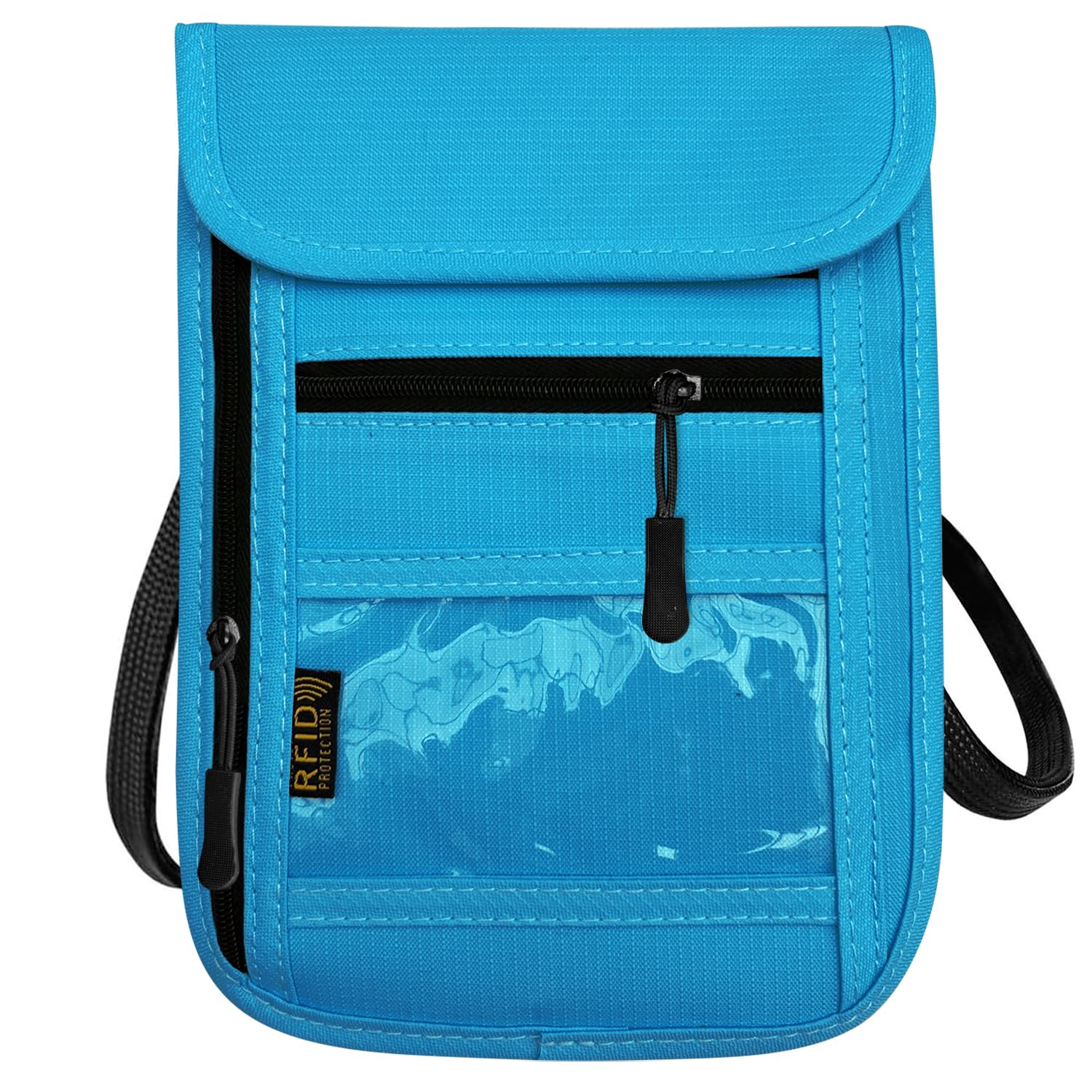 Snapklik.com : RFID Blocking Travel Neck Wallet Pouch And Passport Holder