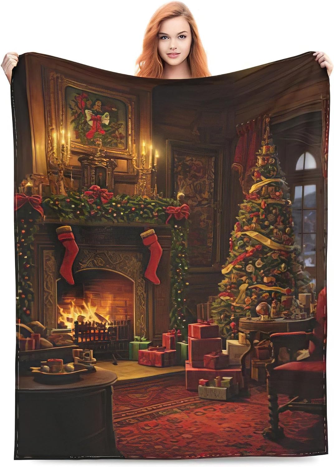 Amazon.com: Soft Christmas Tree Throw Blanket Christmas Fleece Flannel ...