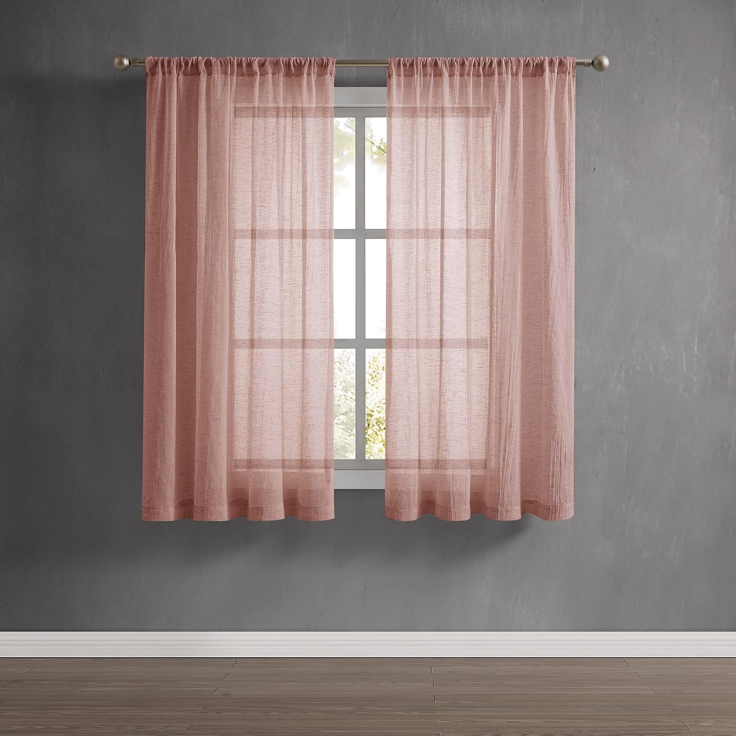 Amazon.com: French Connection - Charter Crushed, Window Curtain, Set of ...