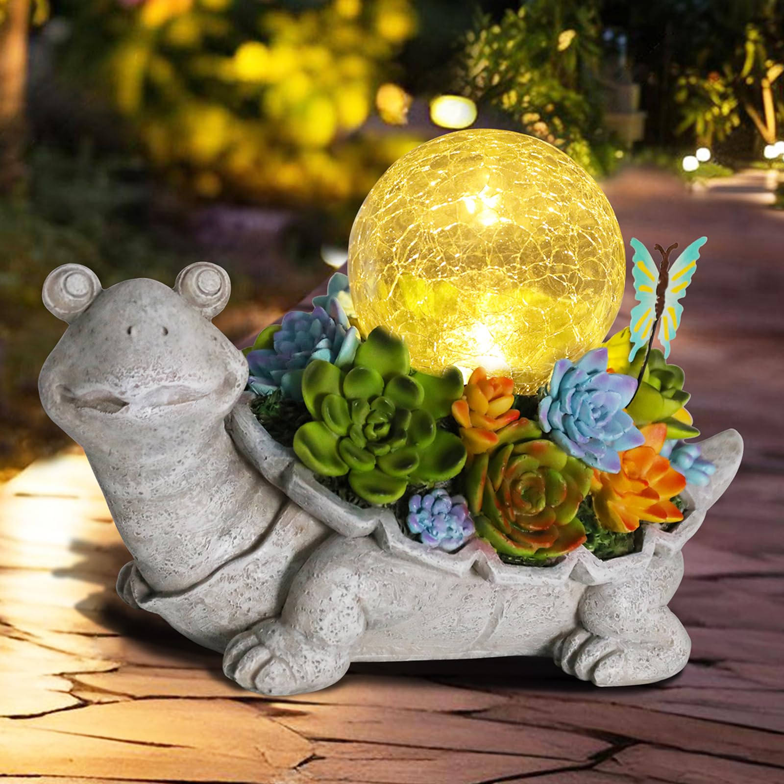 Amazon.com: Afirst Solar Turtle Garden Statues Outdoor Figurines Turtle ...