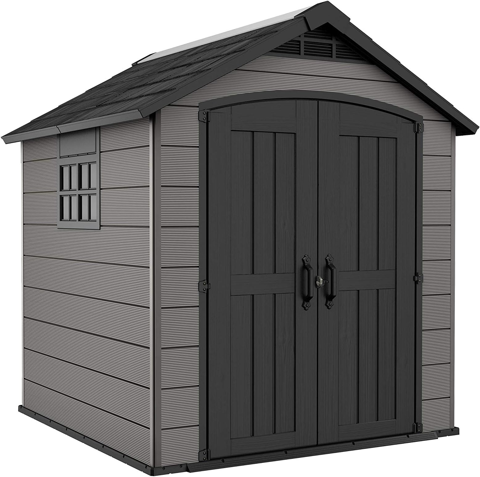 Keter Factor Outdoor Garden Storage Shed, Beige, 4 x 6 ft, 17197902 ...