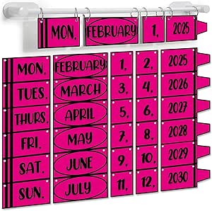 Amazon.com : Crayon Calendar Bulletin Board Set Crayons Shape Flip ...