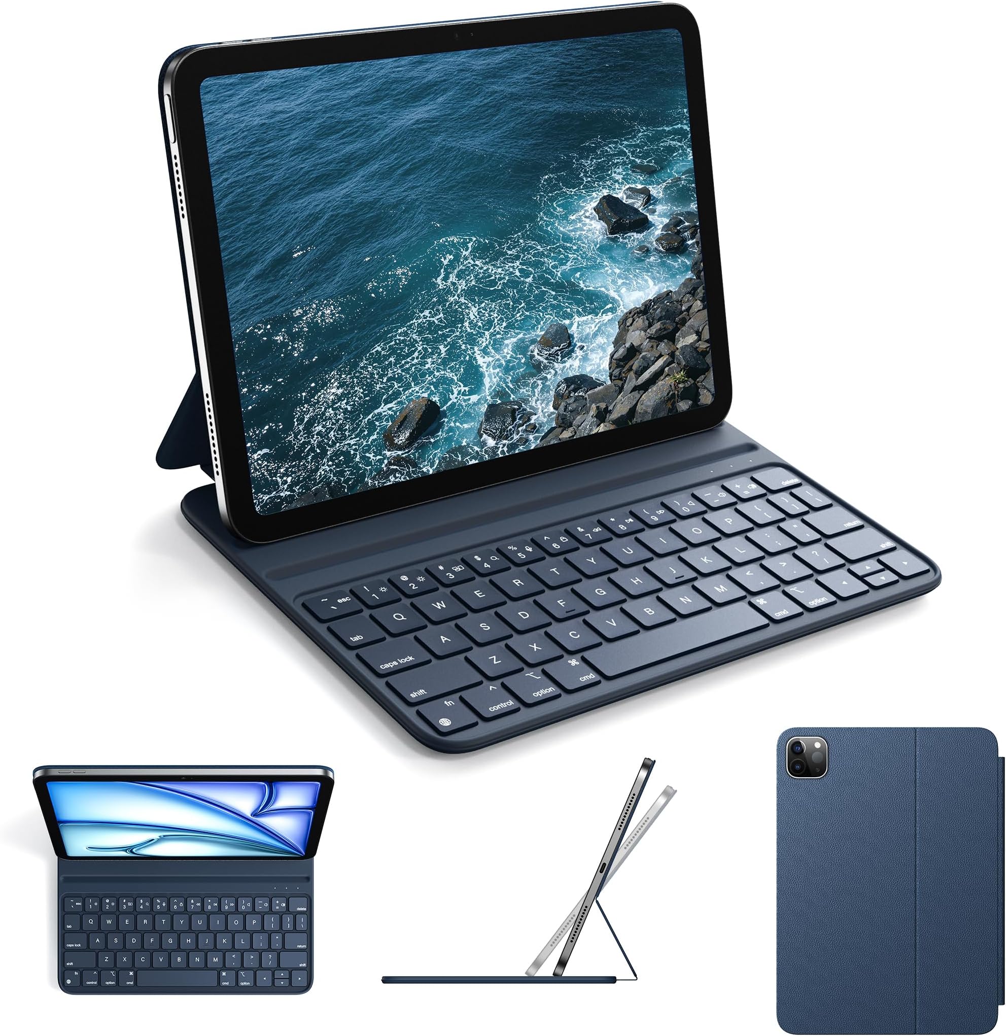 ESR iPad Air 11 inch Case with Keyboard (M3/M2, 2025/2024), iPad Pro 11 ...