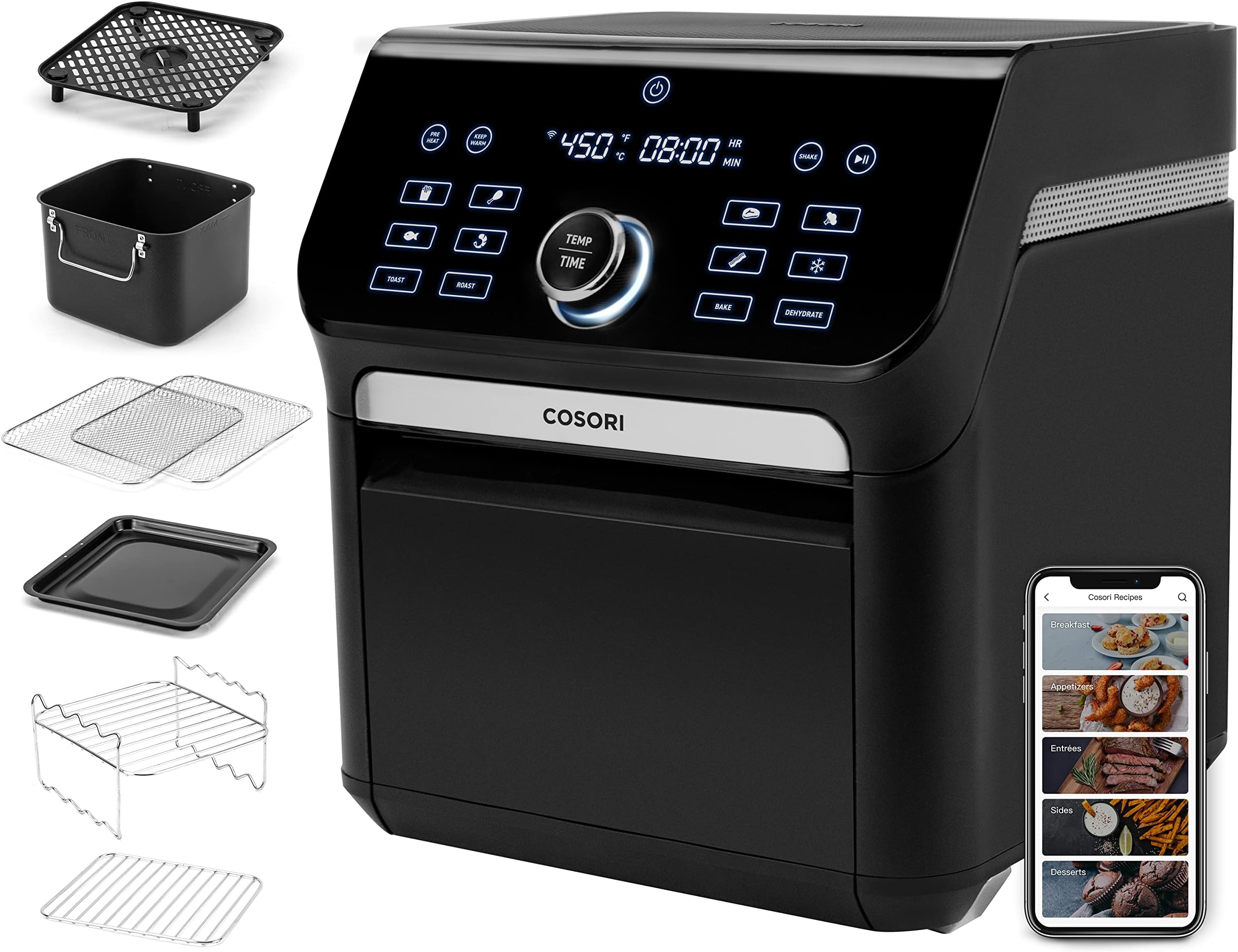 Amazon.com: COSORI Air Fryer Silicone Liners for 5-7 Qt, Foldable 8.5 ...