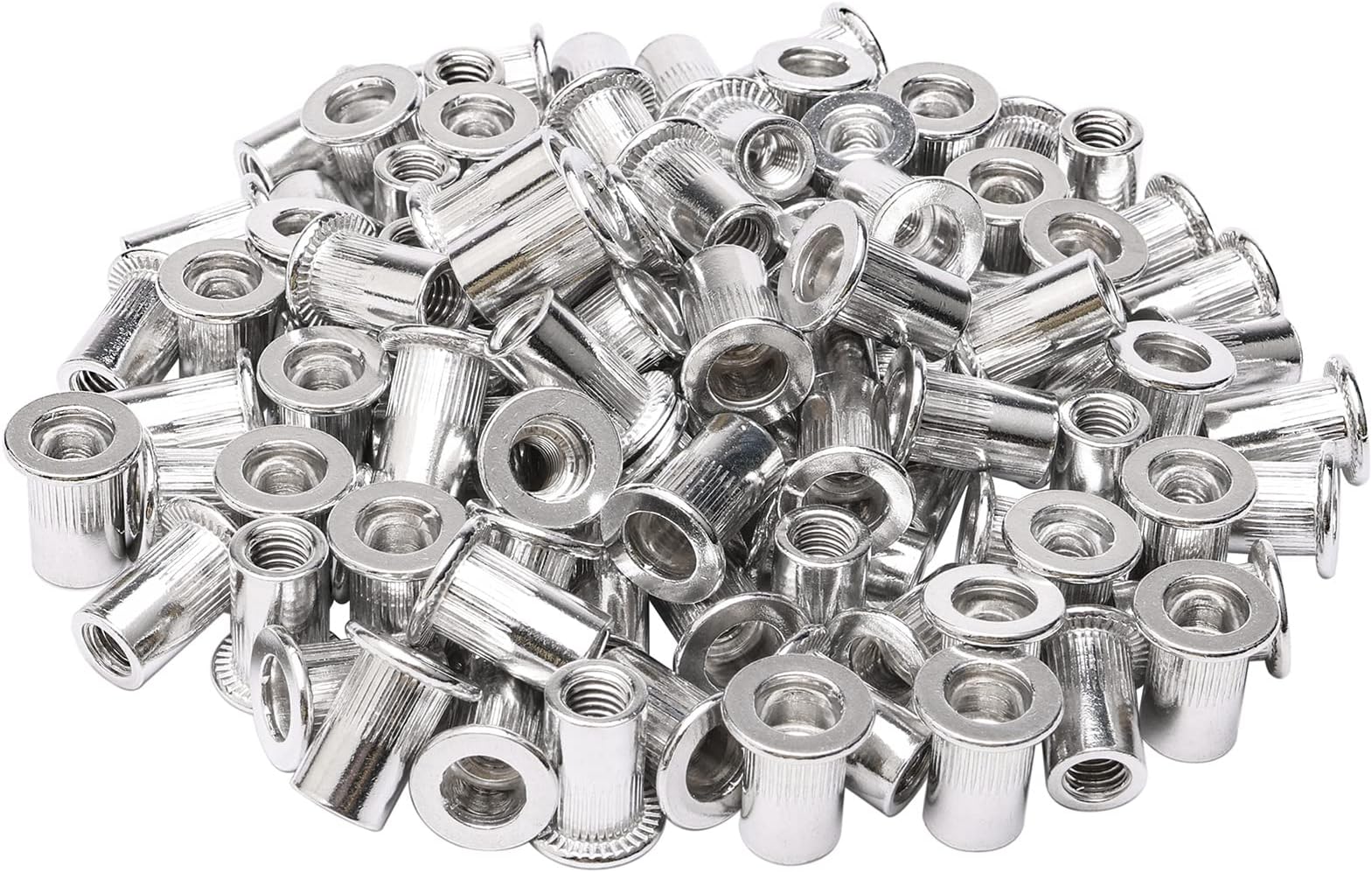 Amazon.com: M4 4mm Flat Head Aluminum Rivet Nut Blind Insert Nut Pack ...