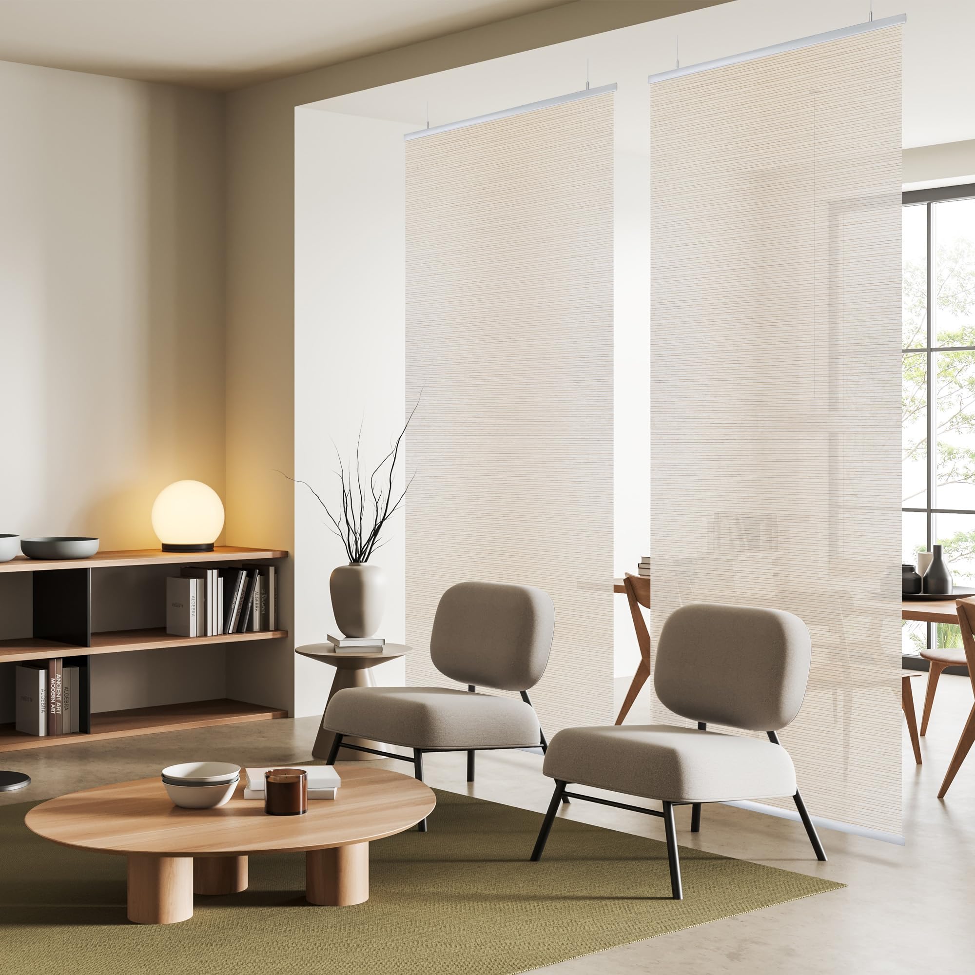 Amazon.com: DECOLAB Hanging Room Divider 36” x 96” Semi Privacy Sheer ...