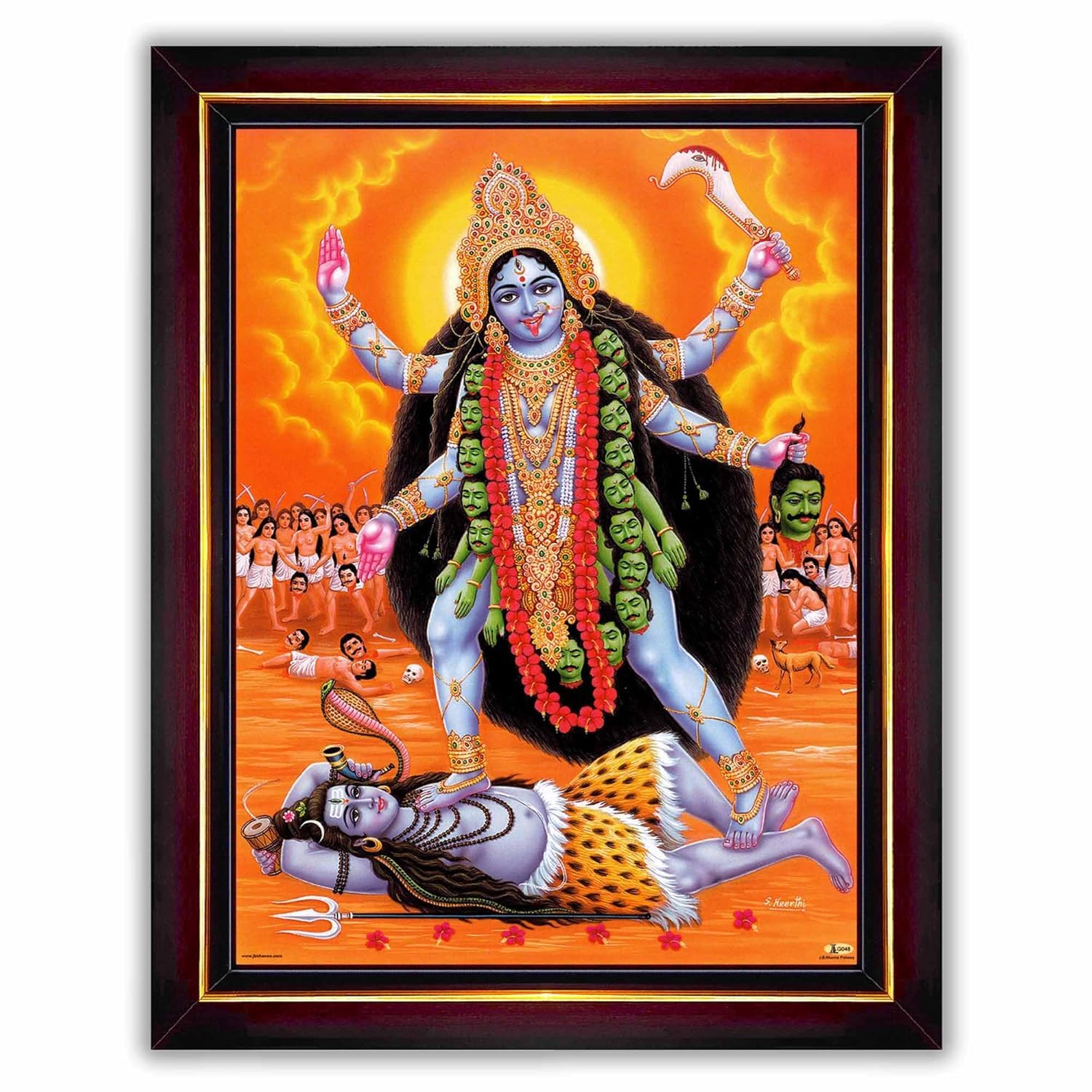 Indianstore4Everyone Maha Kali Maa Kalika Mata Mahakali Shiv Shiva Wall ...