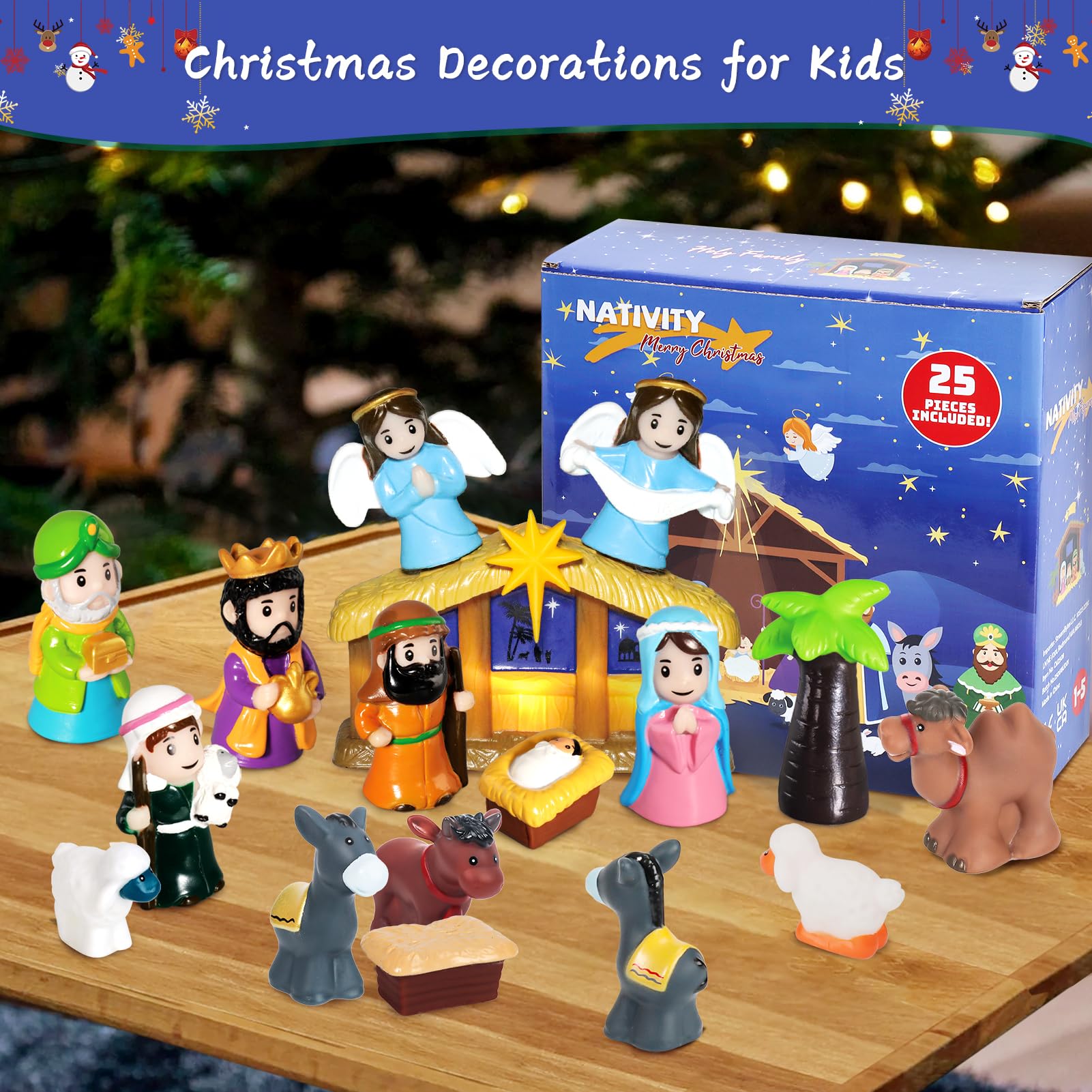 Little People Nativity Lighted Nativity Set For Kids, Christmas Story ...