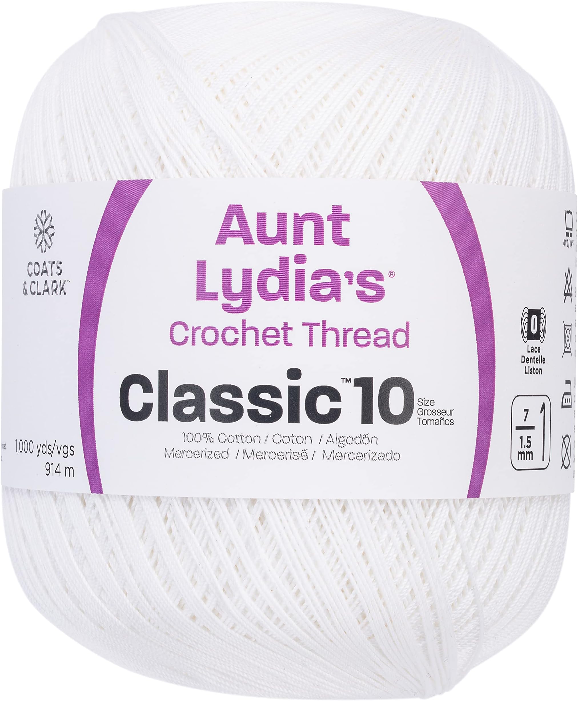 Aunt Lydia Crochet Algodón Jumbo Natural - 1 Paquete - Tamaño 10 - 2730 ...