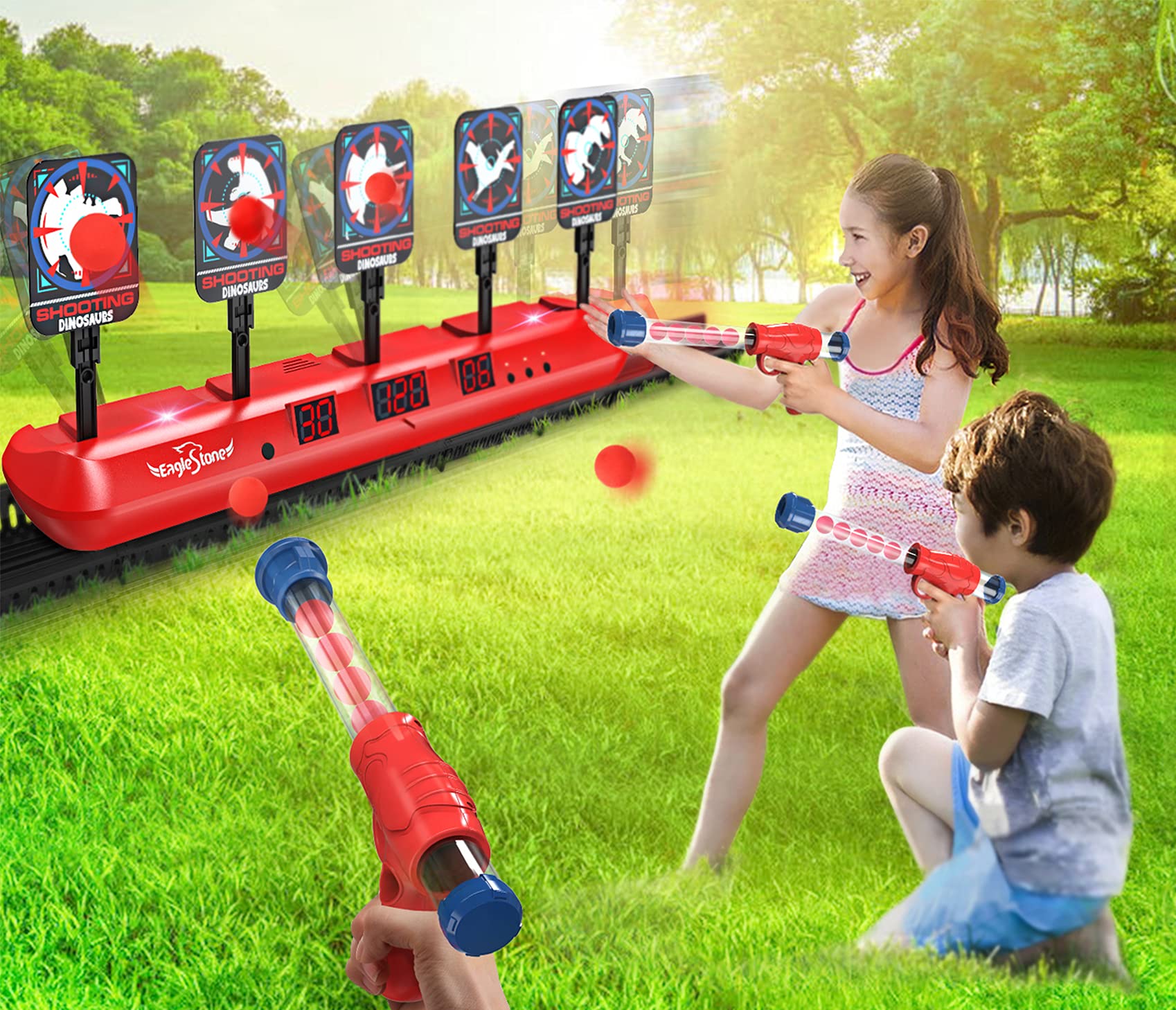 Buy Running Digital Shooting Targets with Foam Dart Toy , Electronic ...