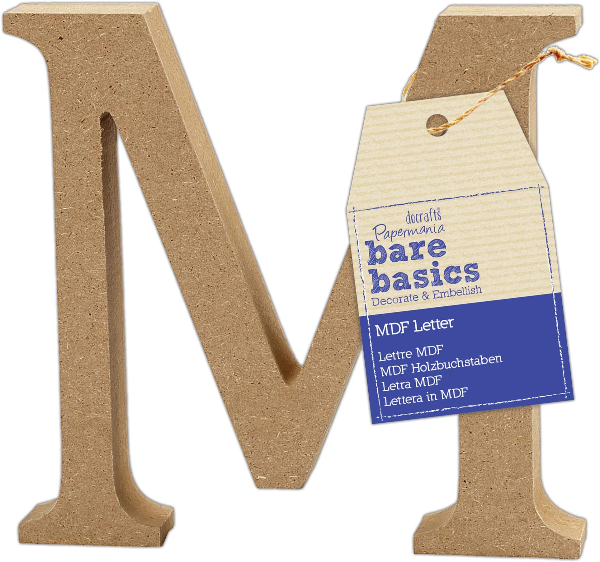 MDF Letter (1 piece) - Bare Basics - M : Amazon.co.uk: Home & Kitchen