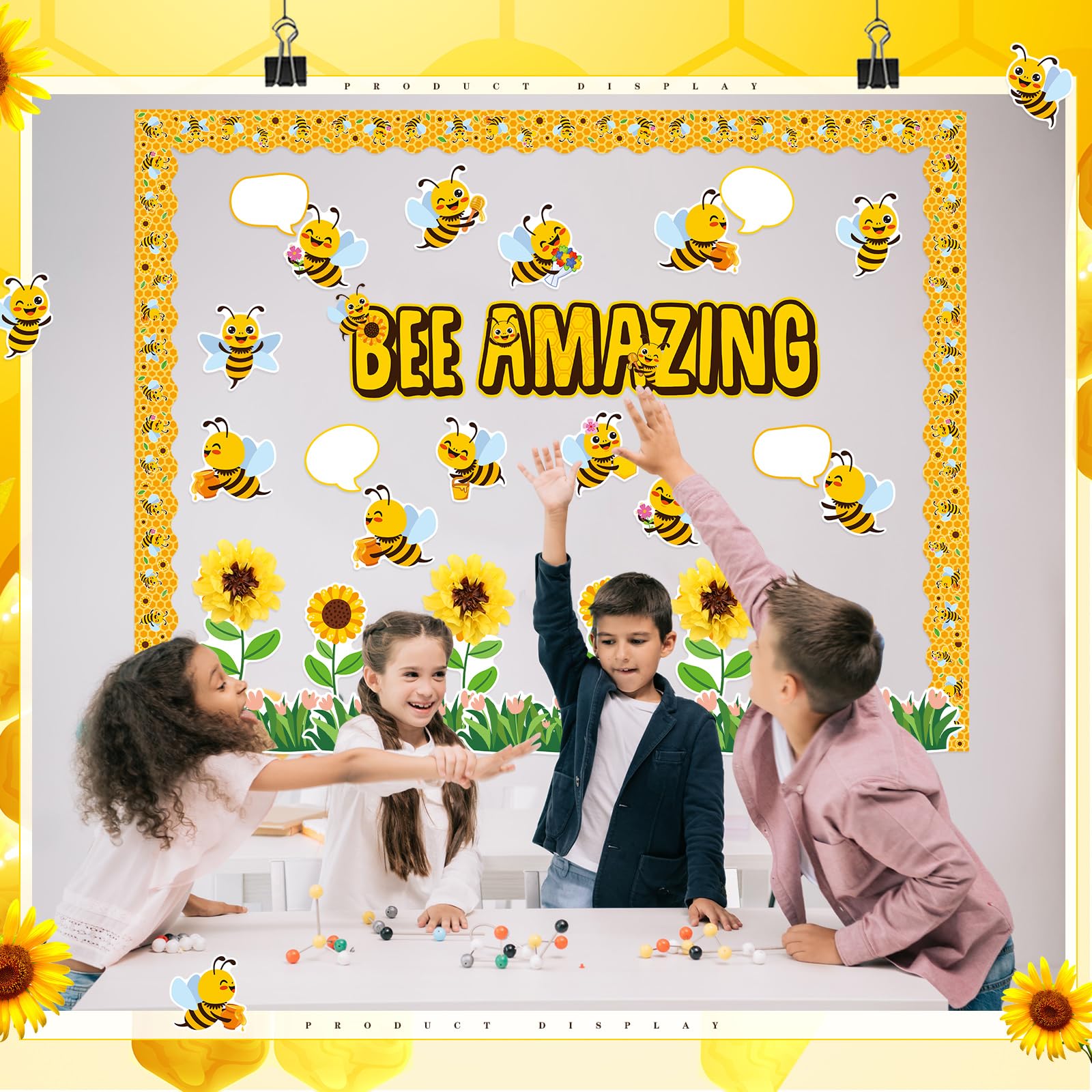 Snapklik.com : TaoBary 96 Pcs Bee Bulletin Board Cutouts Spring ...