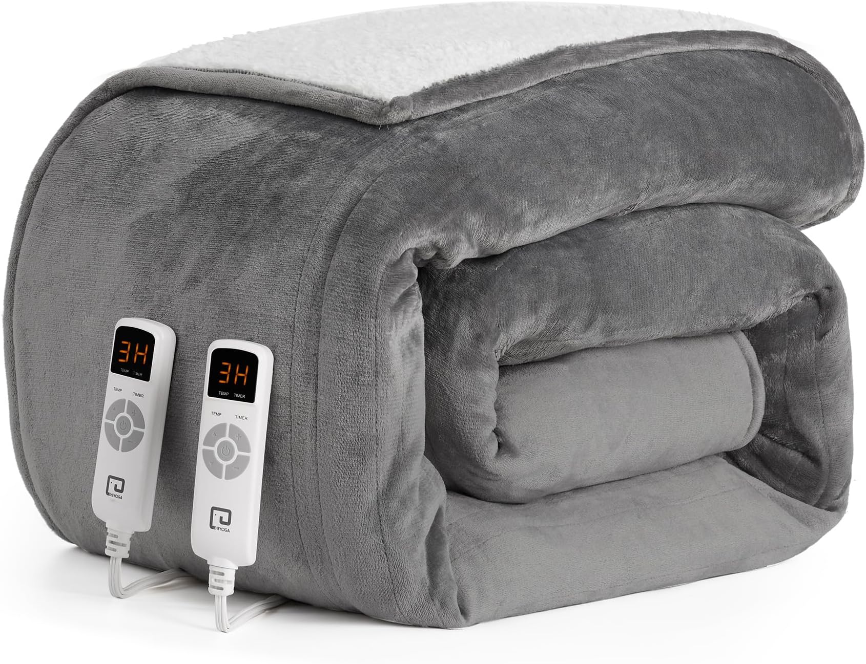 Amazon.com: CAROMIO Electric Blanket Queen Size Dual Control - Soft ...