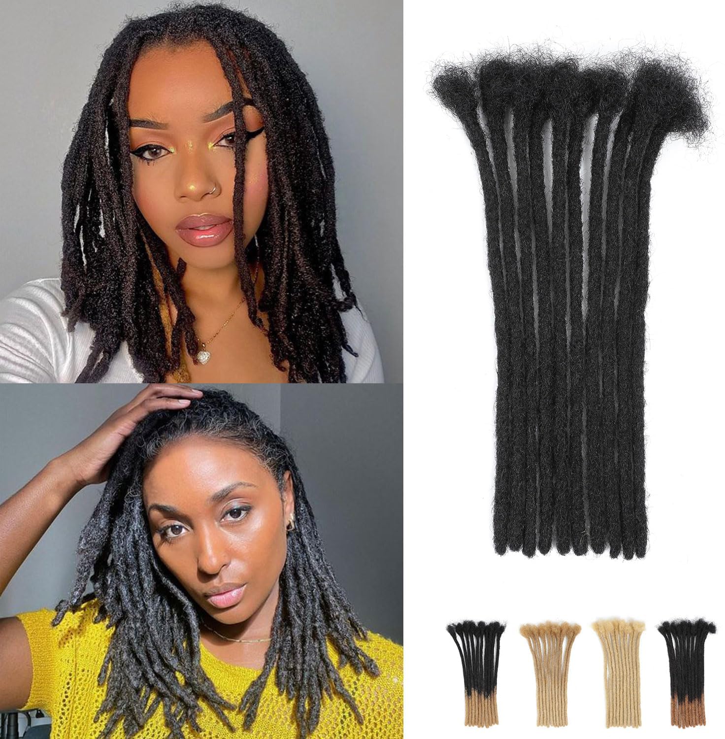 Amazon.com : Dreadlock Extensions Human Hair 0.6cm Width #27 Brown 8 ...