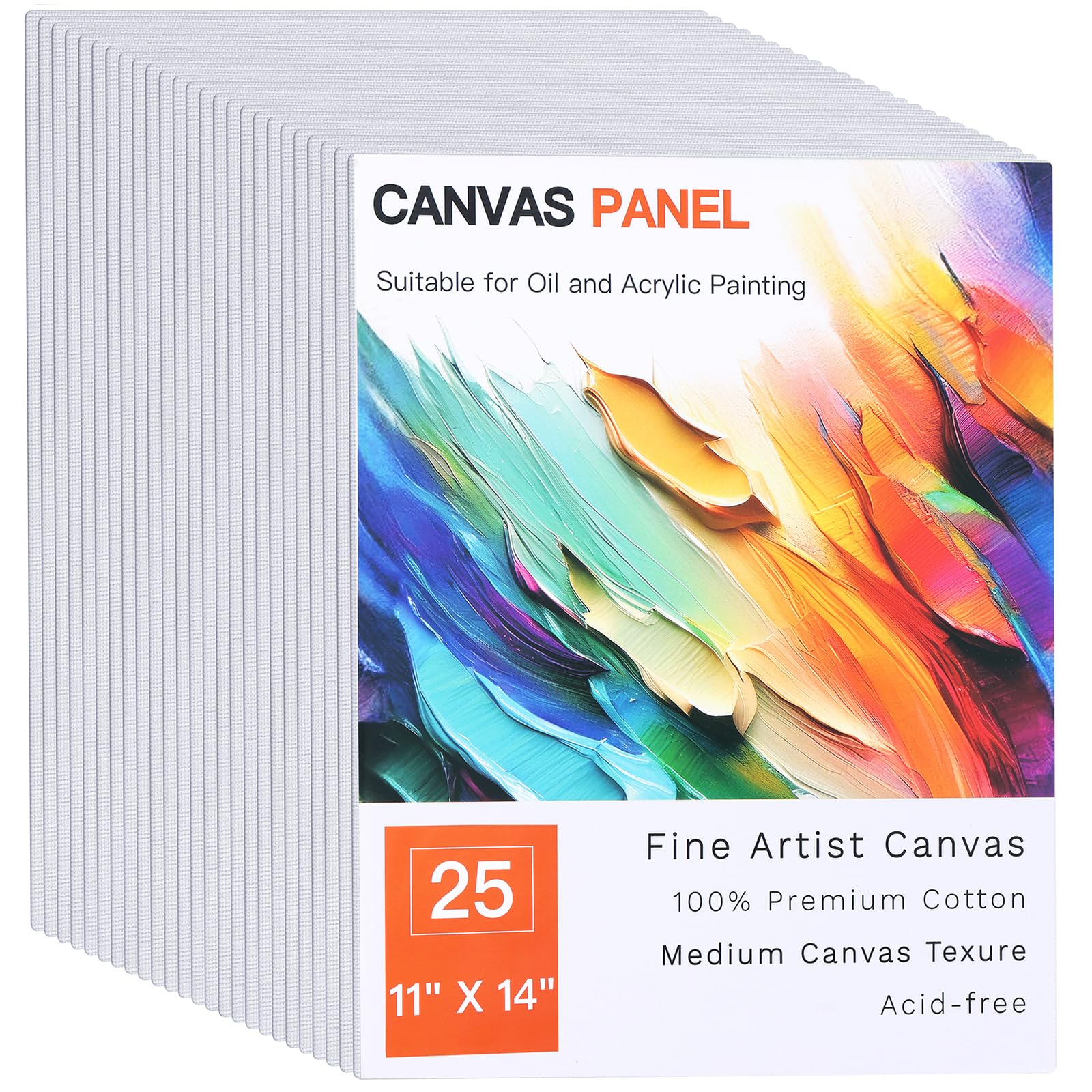 Amazon.com: FIXWAL Canvas Boards for Painting 25 Pack, 11x14 Inch Art ...