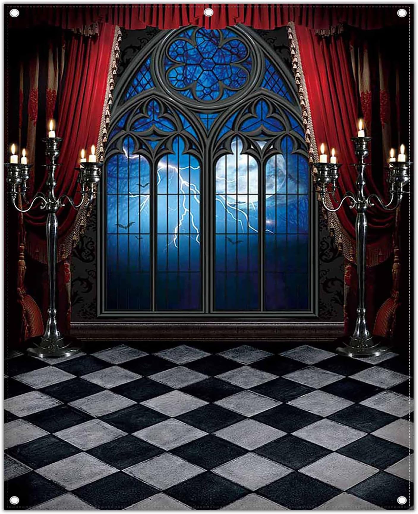 Amazon.com : BELECO 7x5ft Fabric Gothic Backdrop Vintage Castle Garden ...