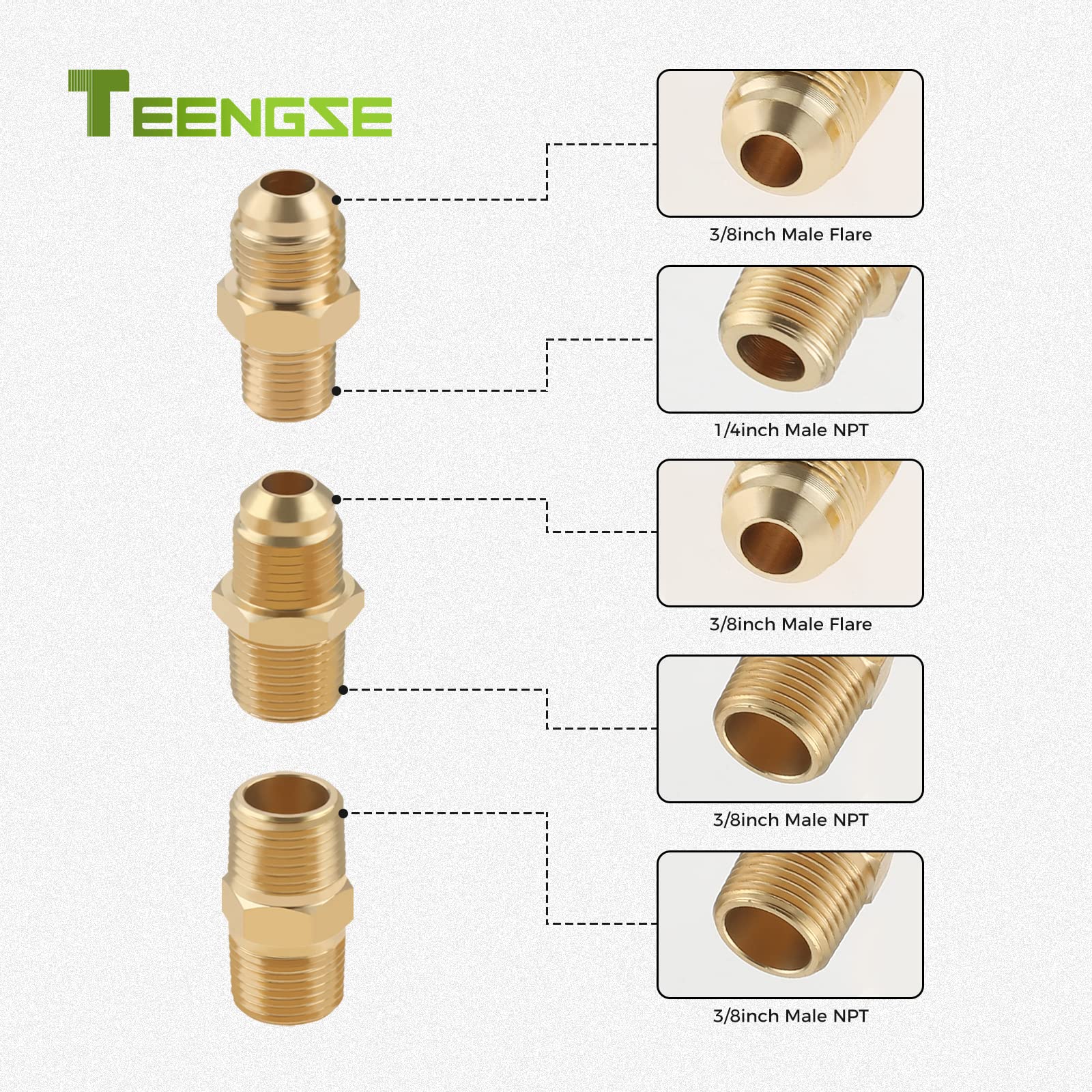 Snapklik.com : 3/8inch Natural Gas Quick Connect Fittings, Propane Gas ...