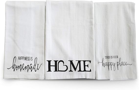 Amazon.com: L LIFETIME Cotton Kitchen Hand Towels Set, Soft Highly ...
